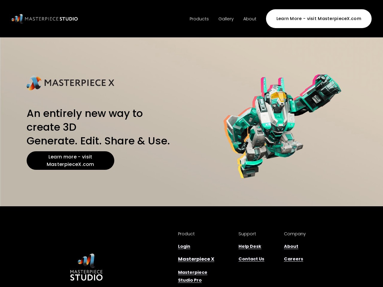 Masterpiece Studio官网 - Masterpiece Studio是一个多功能的3D创作工具，它通过提供用户友好的界面和强大的功能，使得3D创作变得更加容易和高效。无论是个人 ...